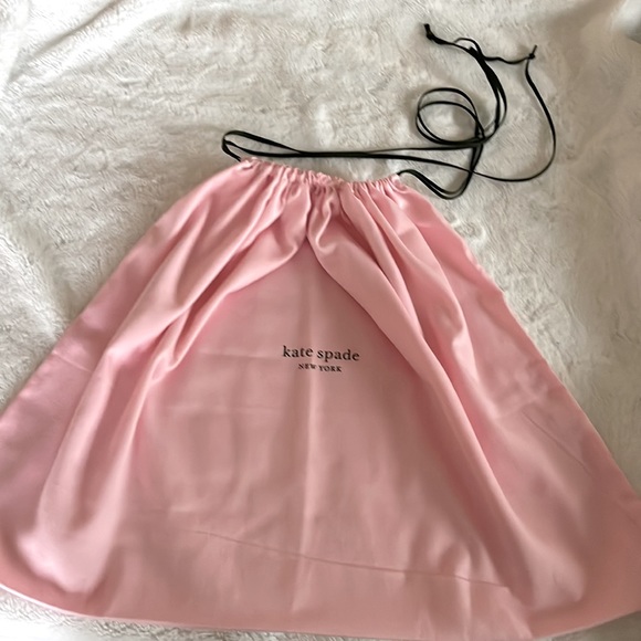 kate spade | Bags | Kate Spade Pink Dust Bag Large With Long Black ...